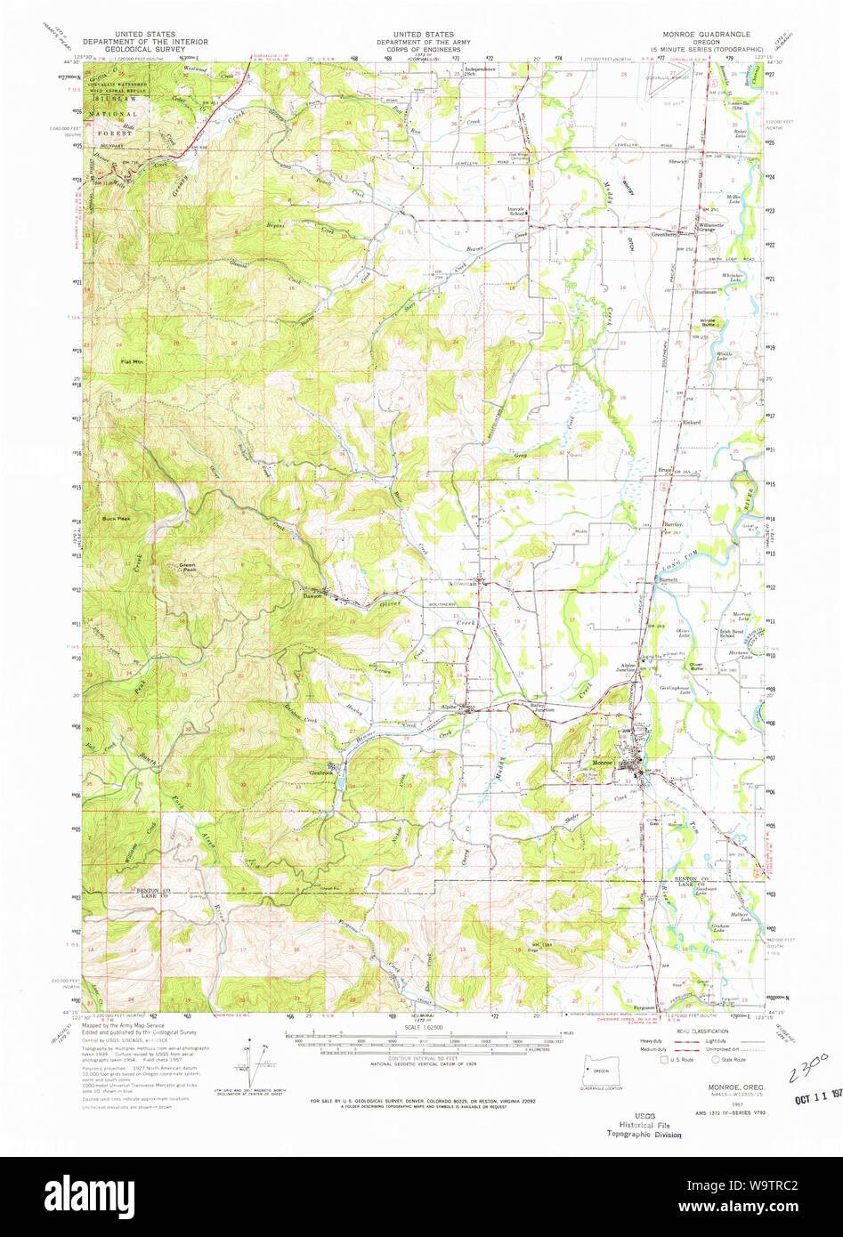 Map of monroe oregon hi-res stock photography and images - Alamy