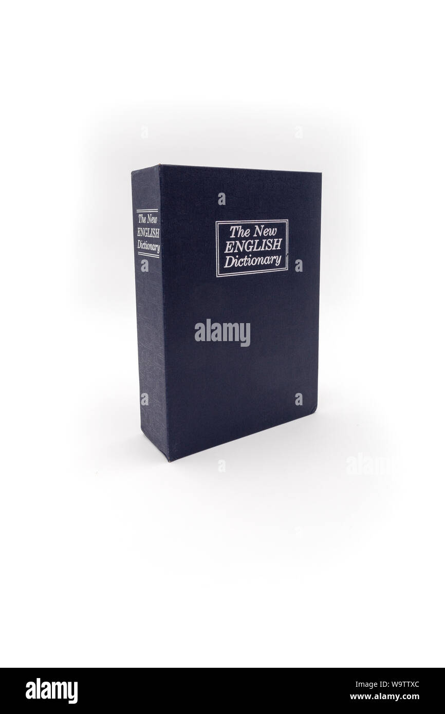 Blue cover English dictionary book isolated on white background Stock ...