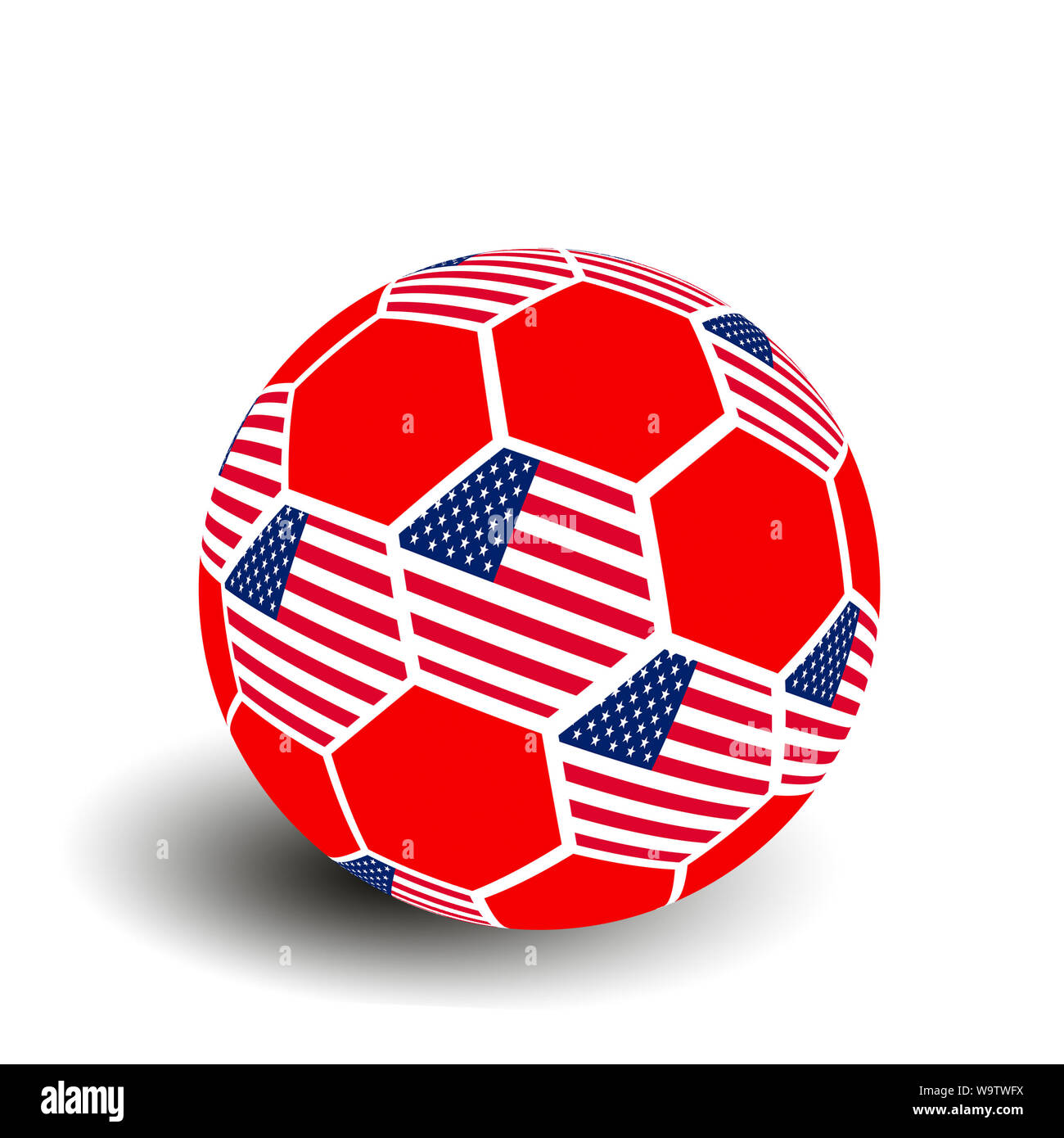 Soccer Ball with USA Flag Stock Photo - Alamy
