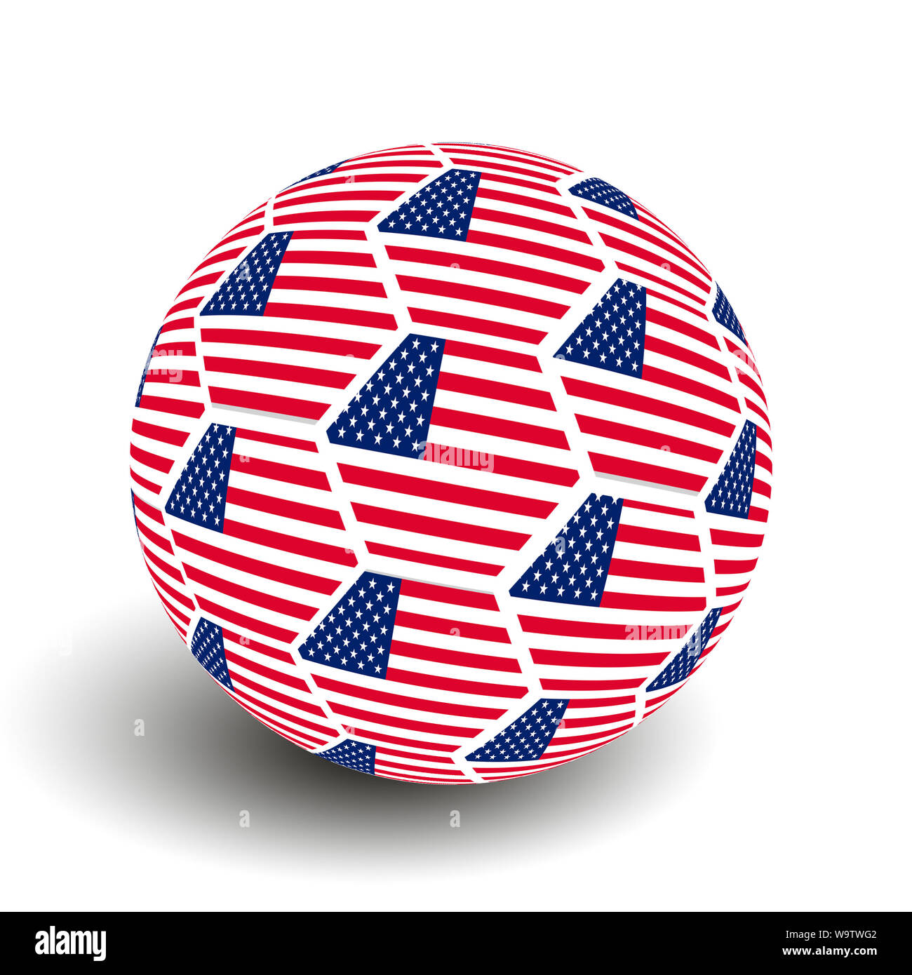 3d ball usa flag Cut Out Stock Images & Pictures - Alamy