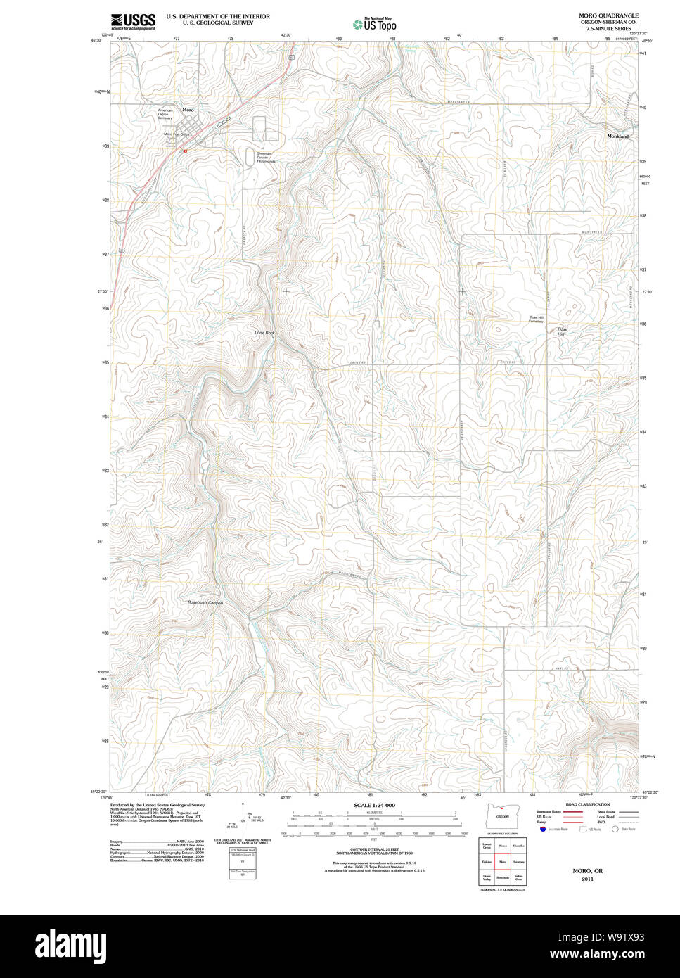 Map oregon usgs hi-res stock photography and images - Alamy