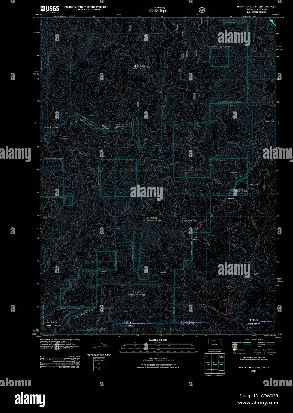 Map of ashland oregon hi-res stock photography and images - Alamy