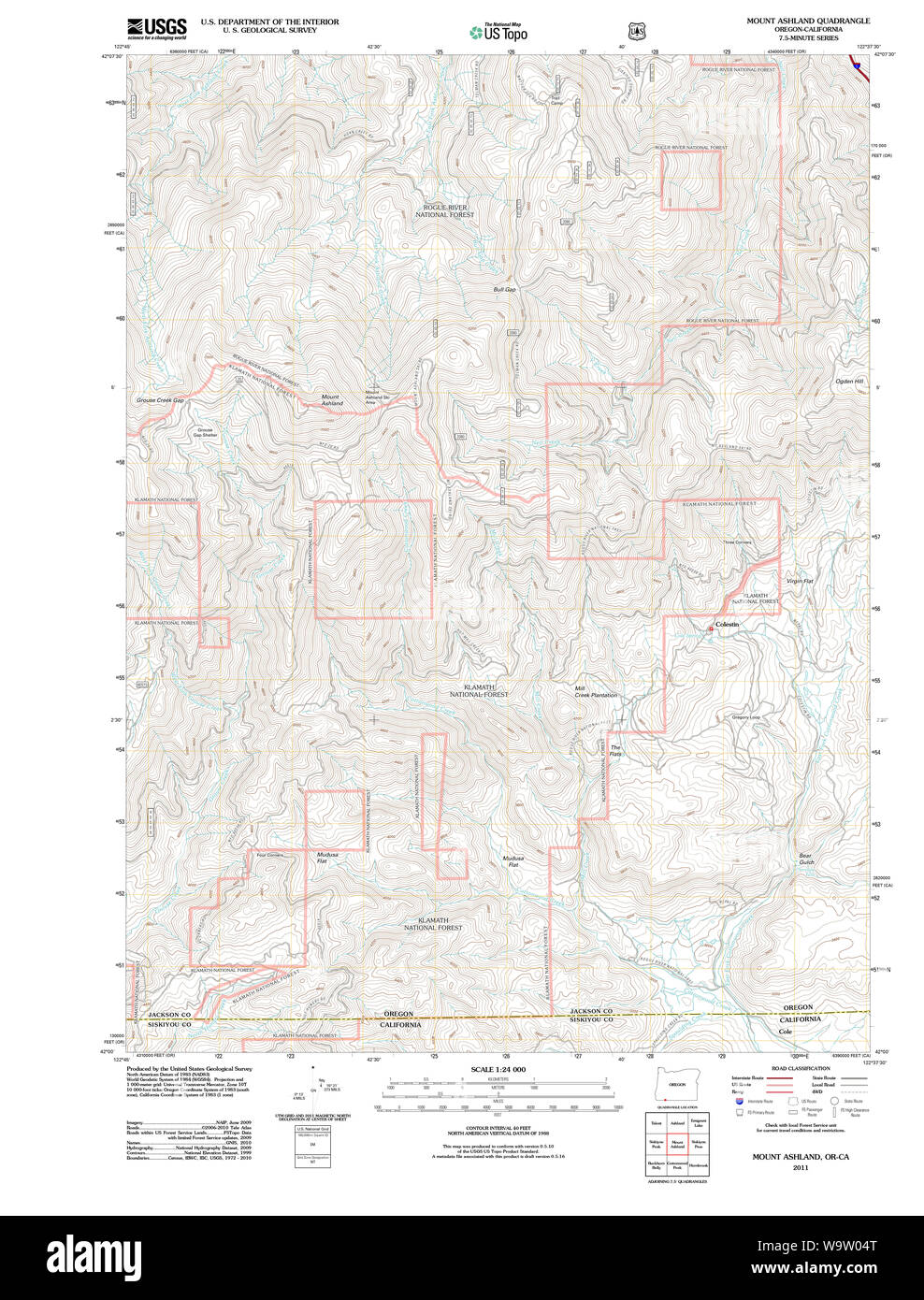 Map of ashland oregon hi-res stock photography and images - Alamy