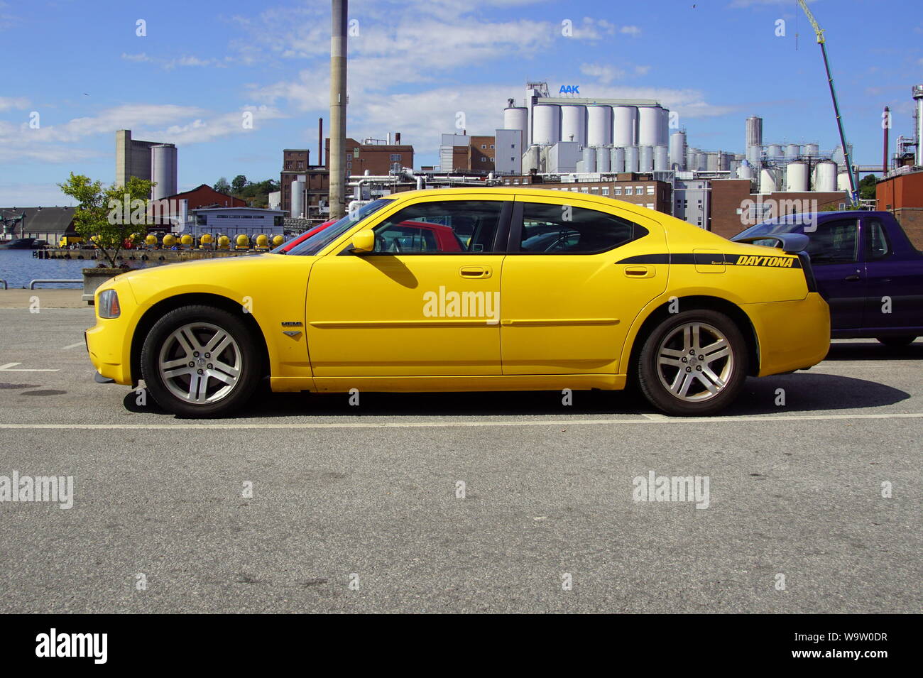 Karlshamn, Sweden - July 26, 2019: Yellow Dodge Charger Hemi Daytona ...