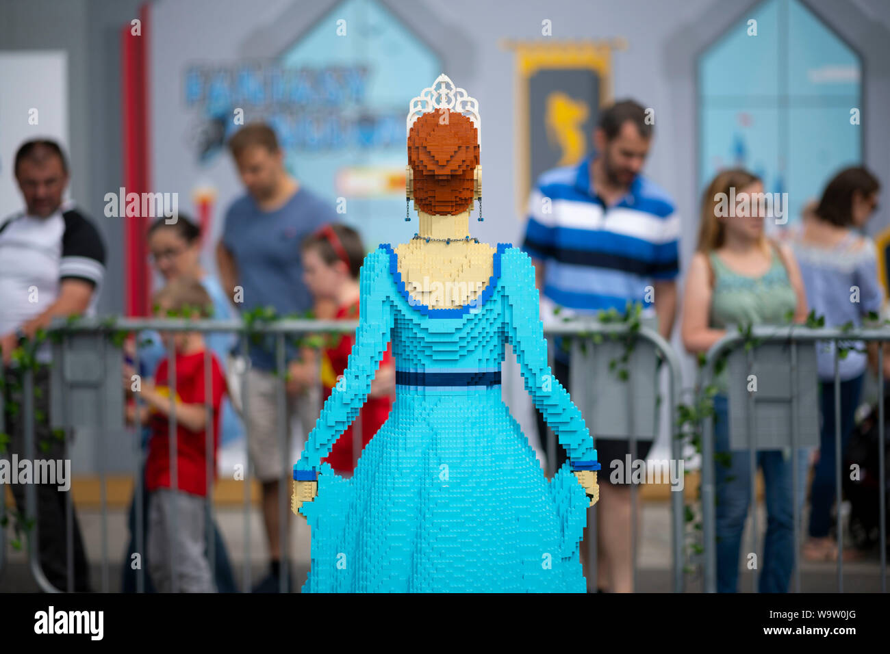 LEGO mystical creatures at Mermaid Quay in Cardiff Bay, Wales, UK Stock ...