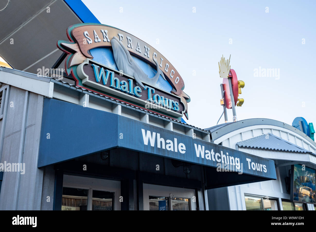 San Francisco, California - July 10, 2019: Exterior view of the San ...