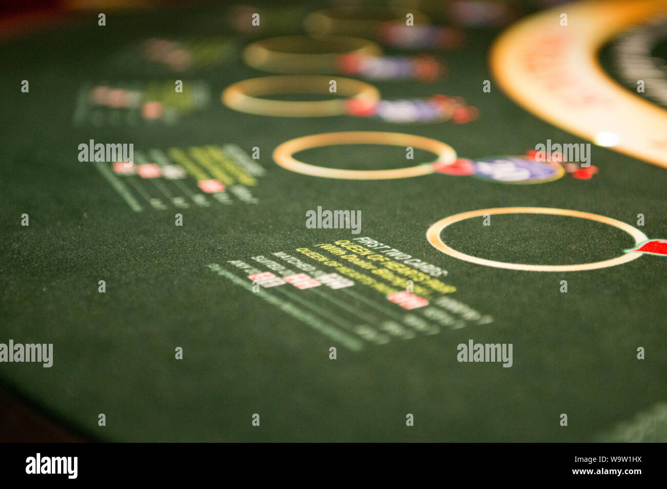 Blackjack table hi-res stock photography and images - Alamy