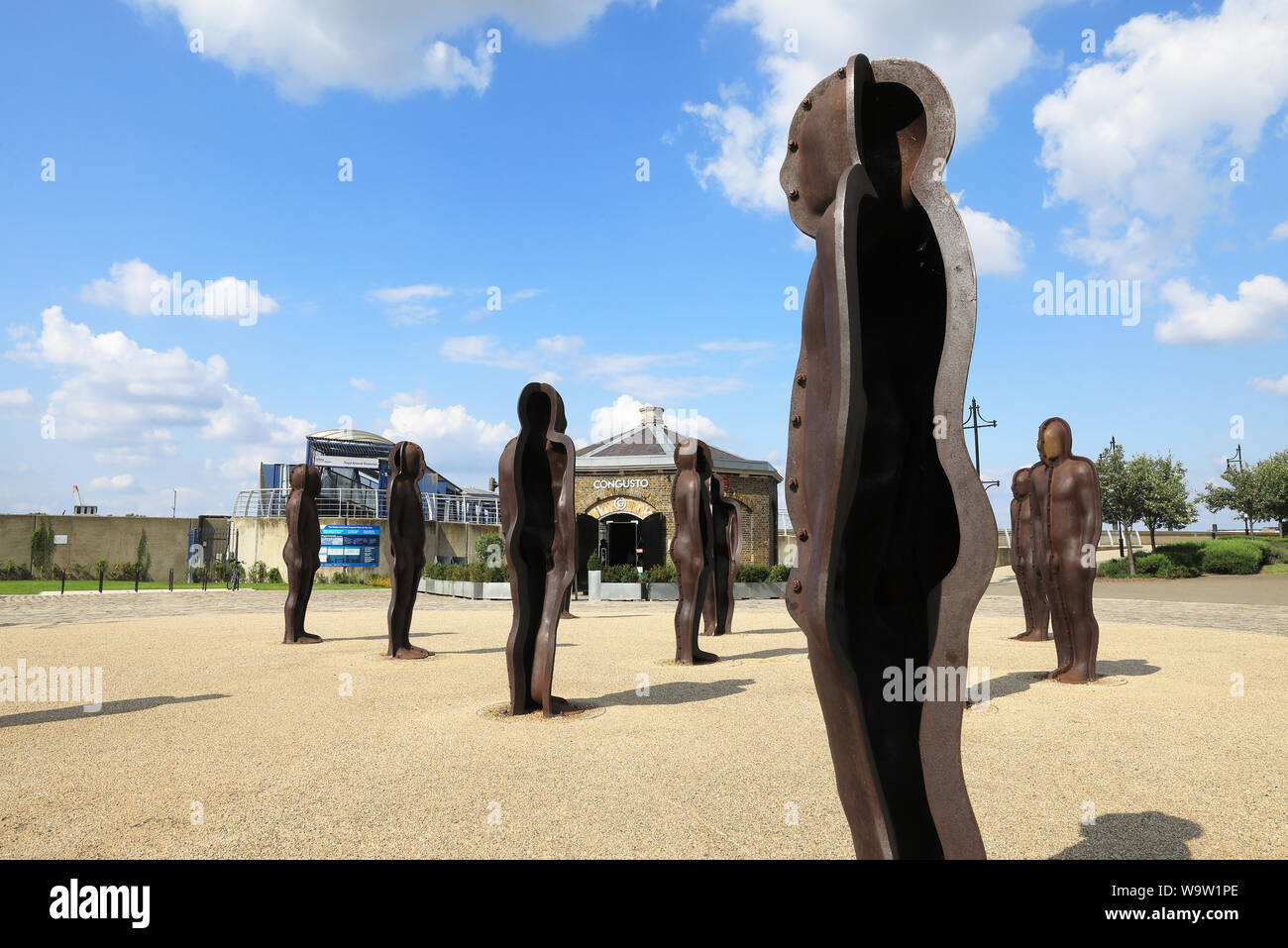The Assembly Sculpture by Peter Burke in front of the Con Gusto ...