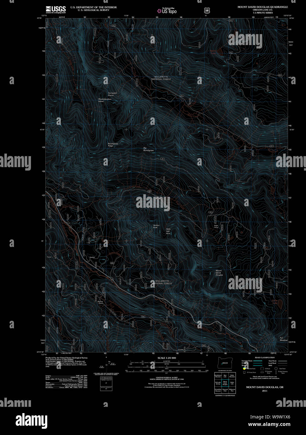 Douglas oregon map hi-res stock photography and images - Alamy