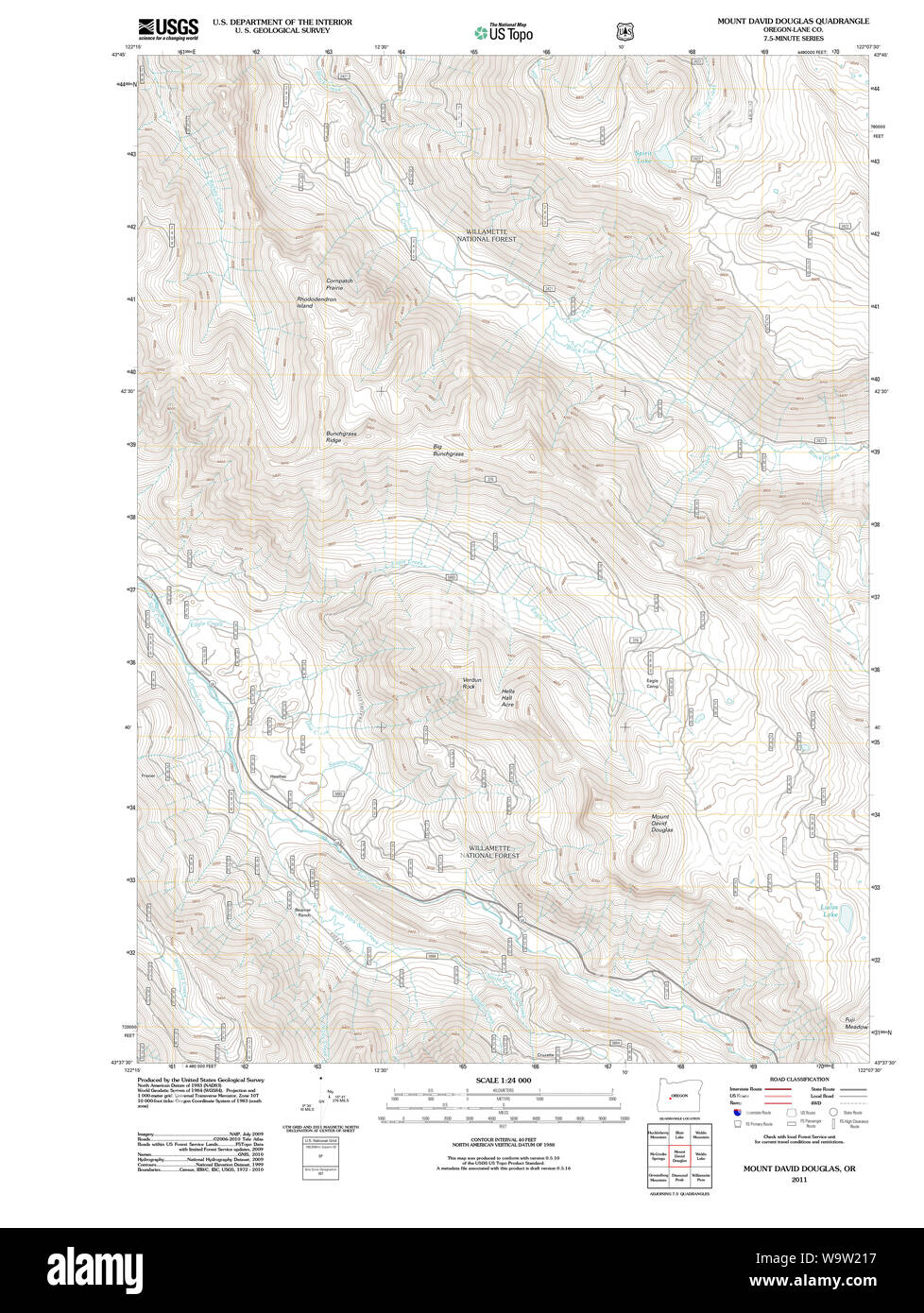 Douglas oregon map hi-res stock photography and images - Alamy