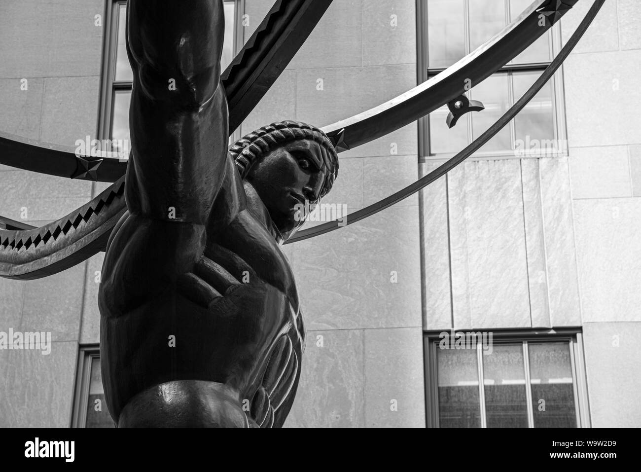 The statue of Atlas is located on the fifth avenue of NYC by the ...