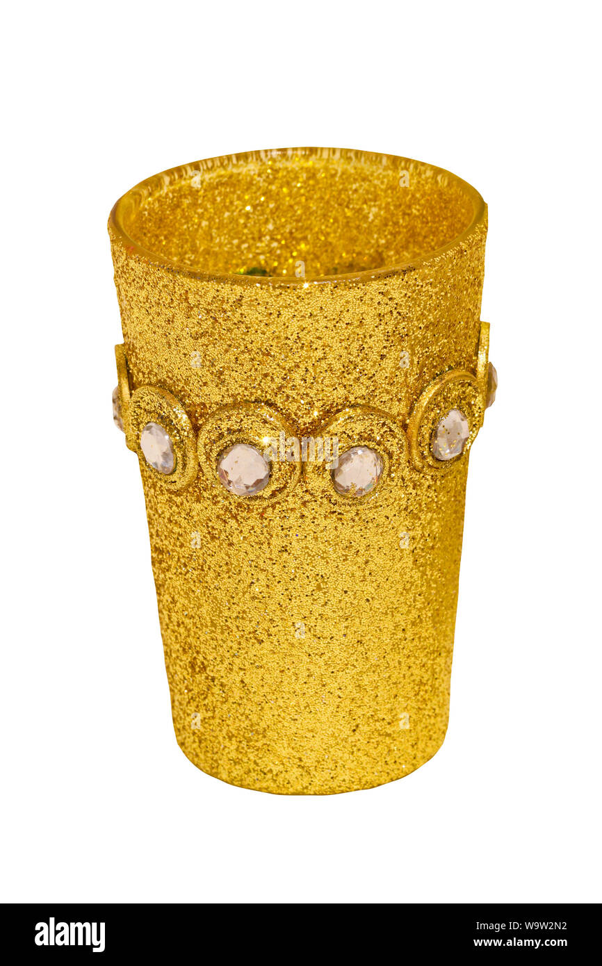 Gold decorative glass ornament with clipping path Stock Photo - Alamy