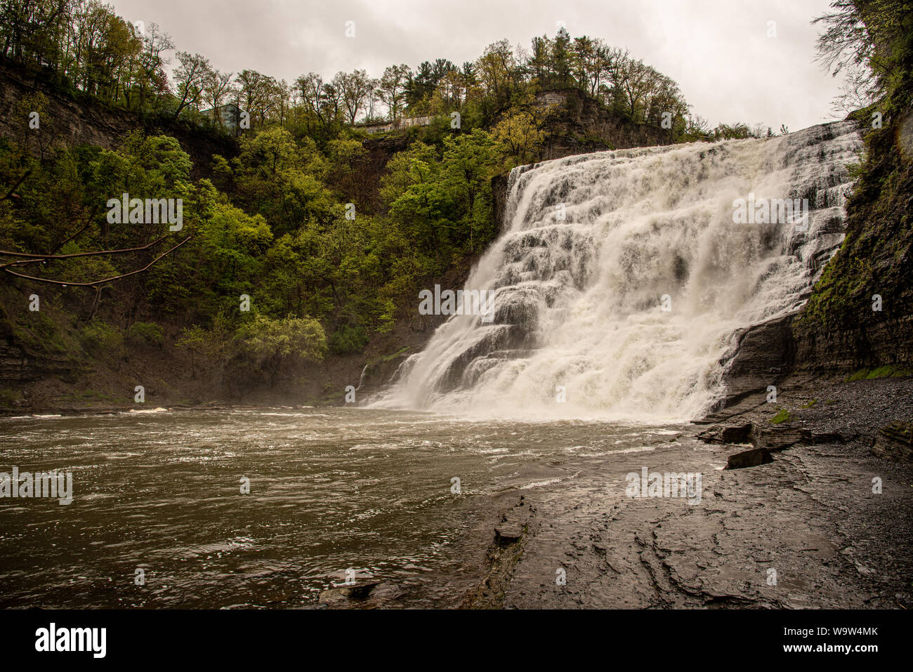 One of the several waterfalls at Ithaca falls in Upstate NY (USA Stock ...