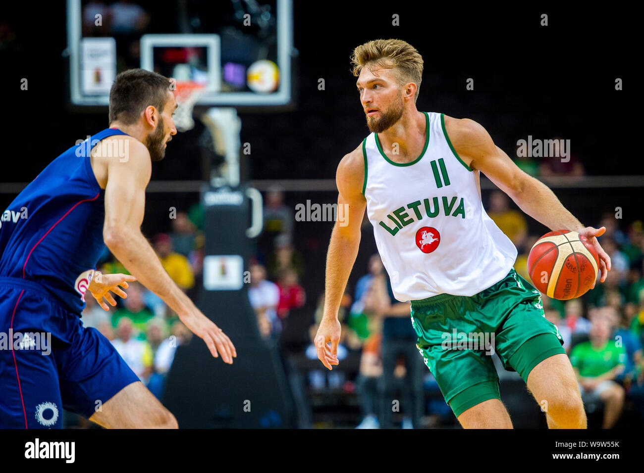 Lithuanian team player Domantas Sabonis with ball Stock Photo - Alamy