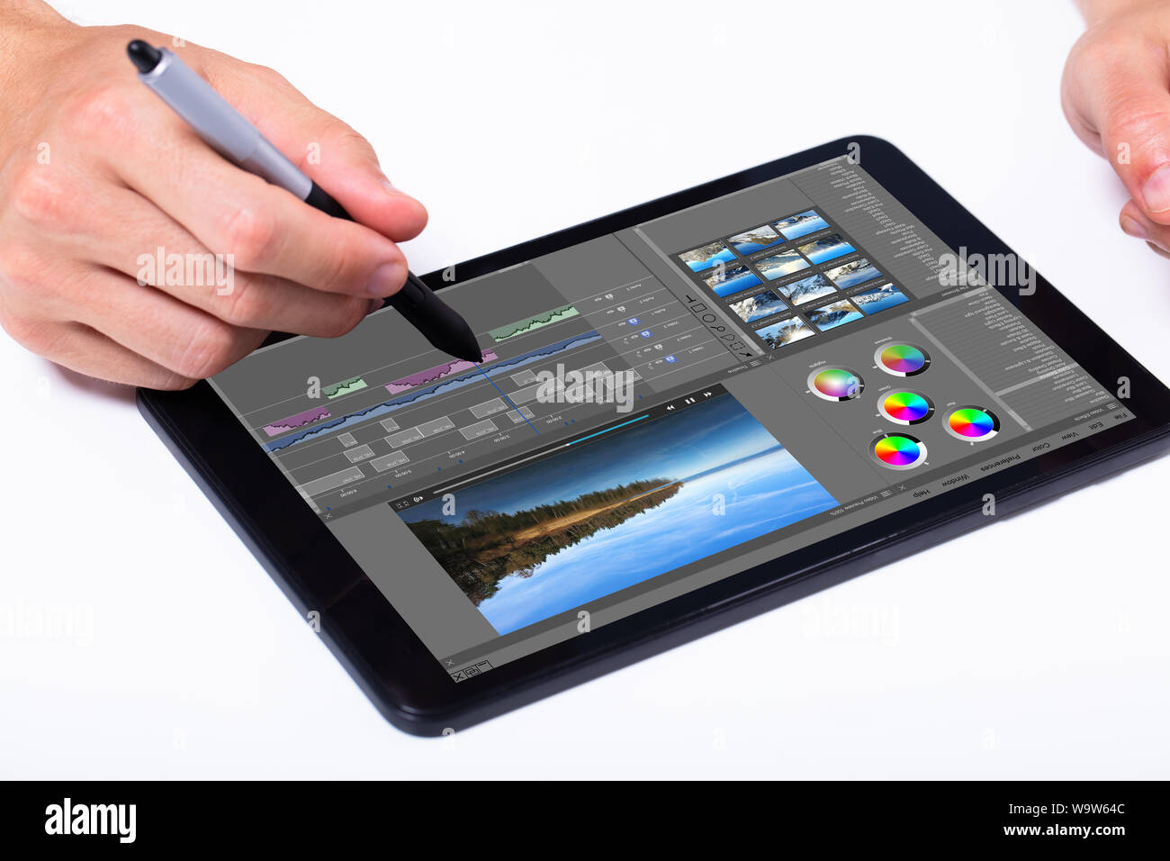 Video editor workplace hi-res stock photography and images - Alamy