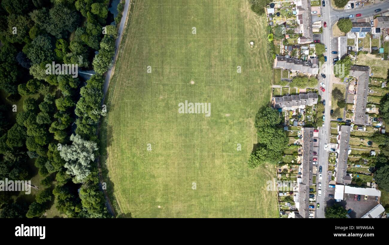 Aerial overhead shot of grass field at daytime Stock Photo - Alamy