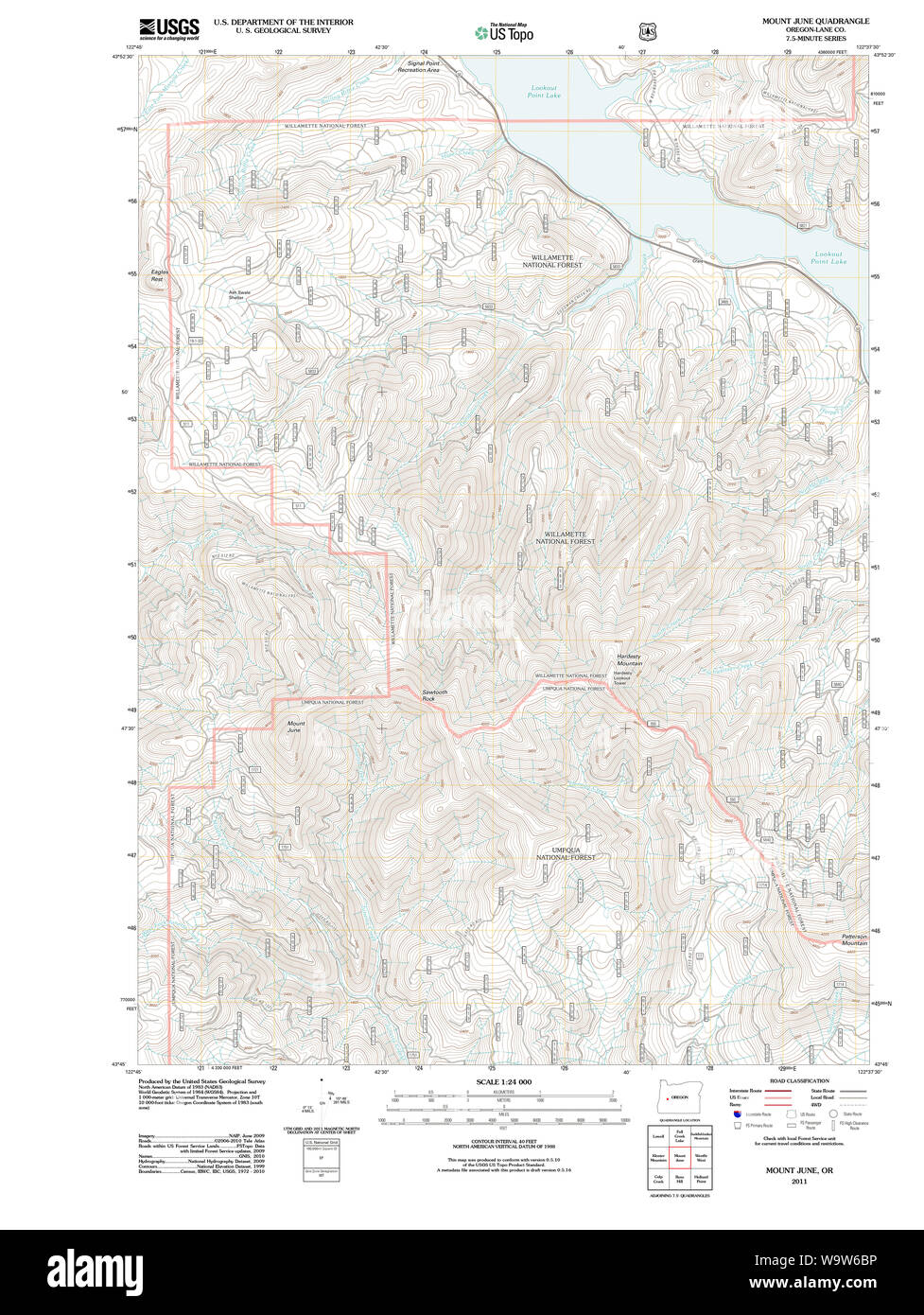USGS Topo Map Oregon Mount June 20110722 TM Restoration Stock Photo - Alamy