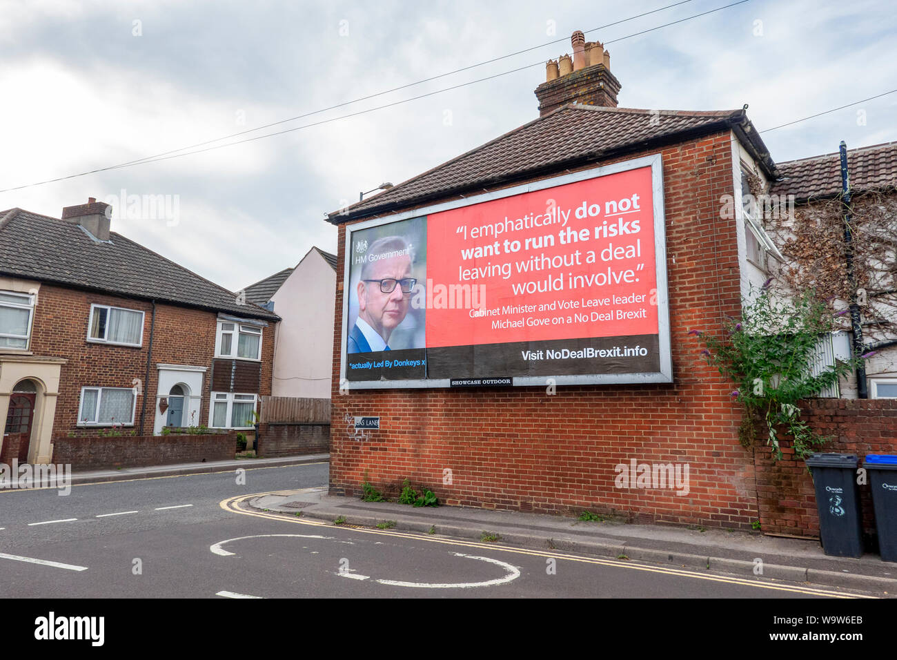 Billboard with Brexit campaign poster featuring a picture of Michael ...