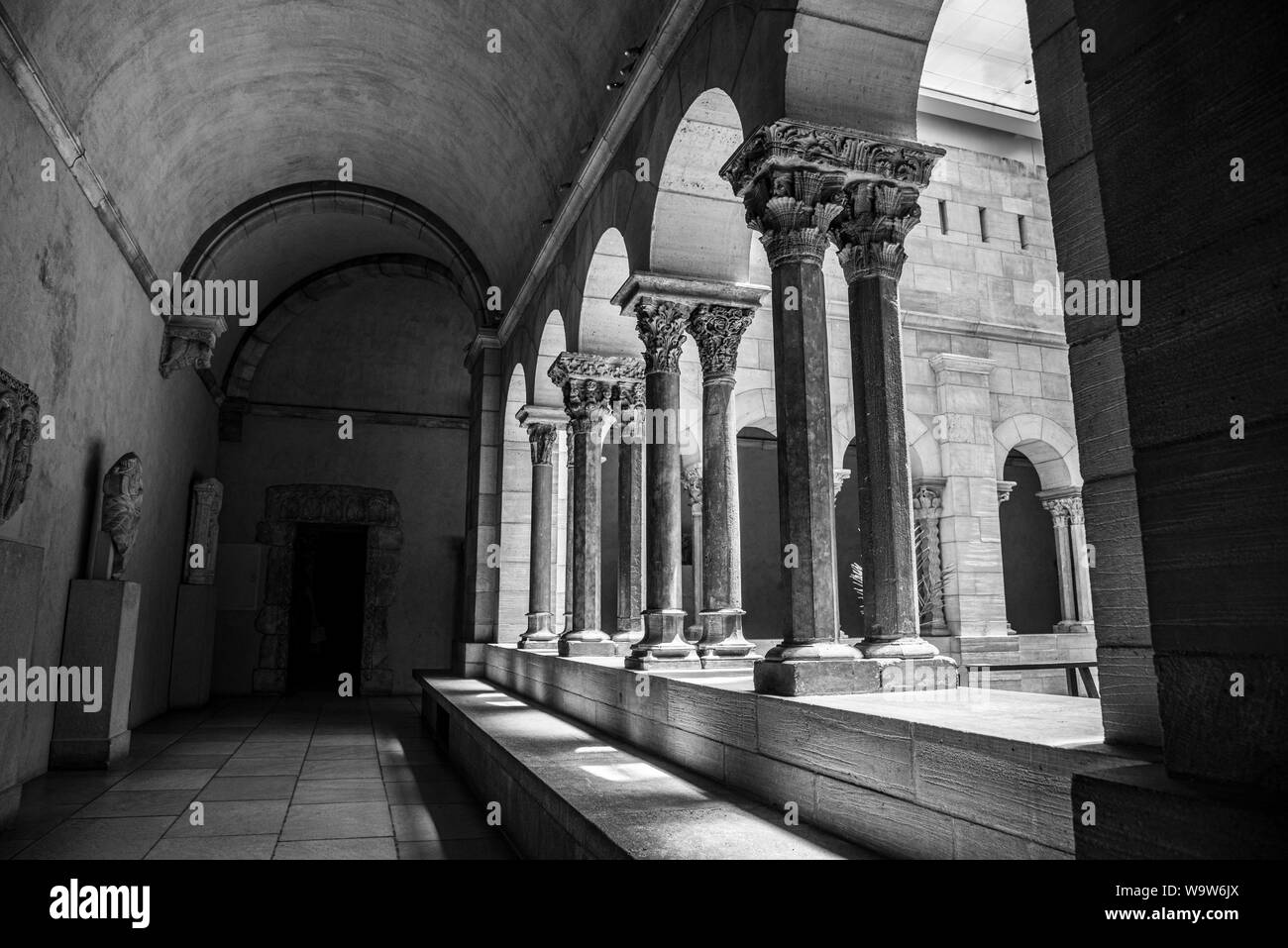 Monk cloister Black and White Stock Photos & Images - Alamy