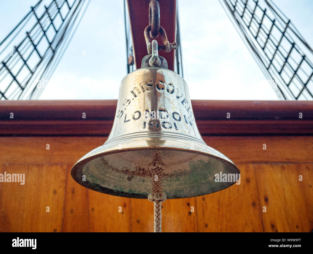 The Ship's Bell of the RSS Discovery, Dundee, Scotland, Uk Stock Photo ...