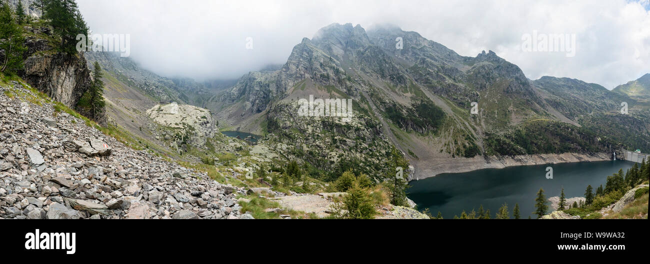 Lake Zancone and Lake Trona landscape Stock Photo - Alamy