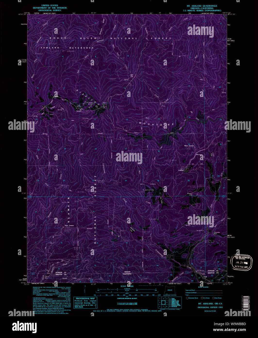 Map of ashland oregon hi-res stock photography and images - Alamy