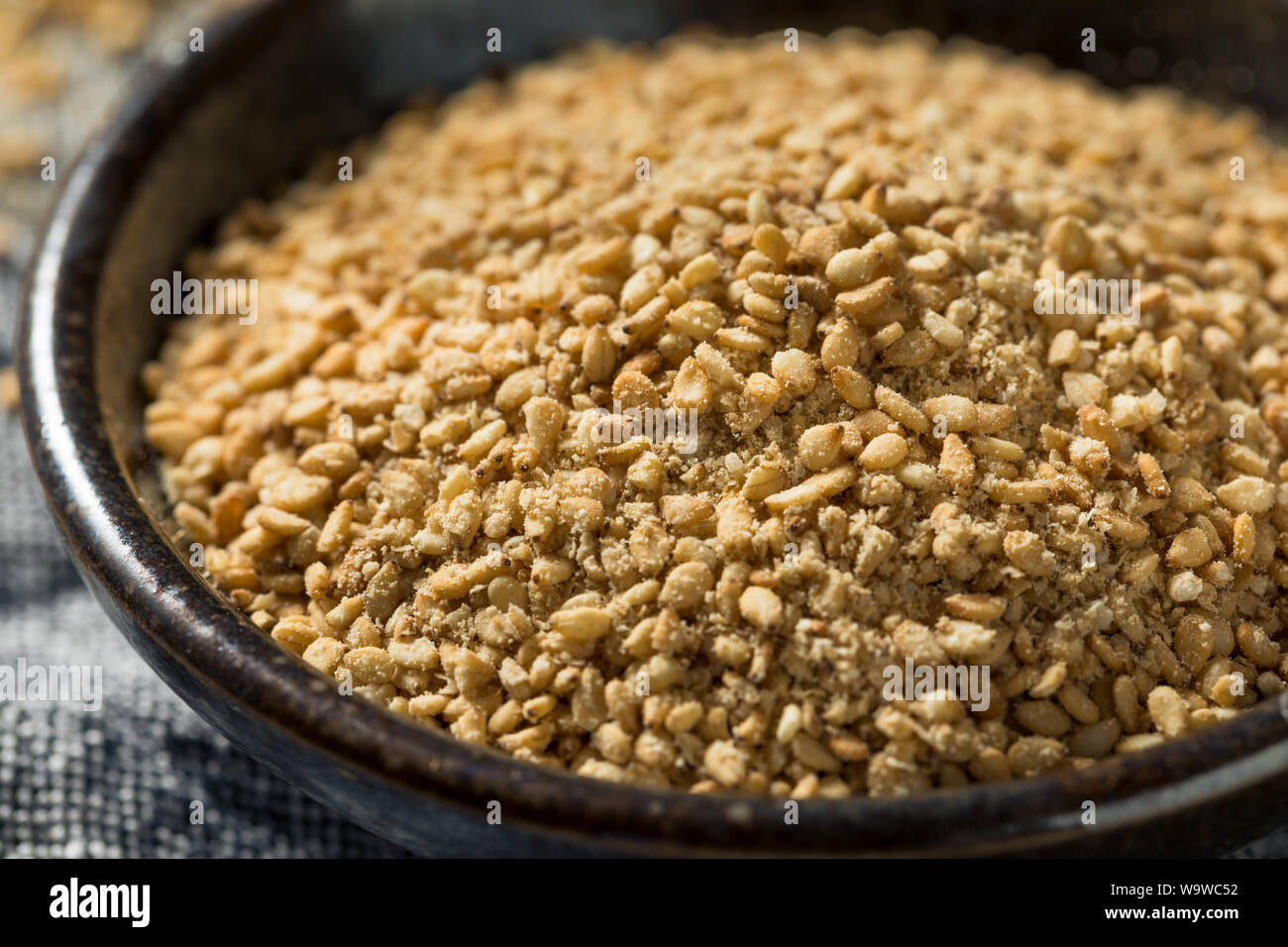 Organic Toasted Garlic Gomasio Sesame Seeds with Salt Stock Photo - Alamy