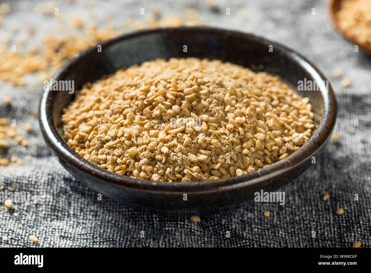 Organic Toasted Garlic Gomasio Sesame Seeds with Salt Stock Photo - Alamy