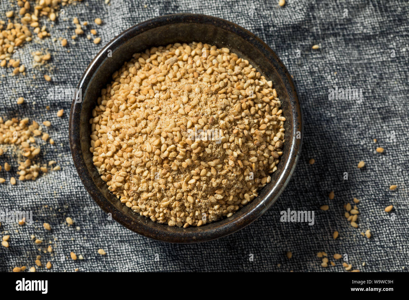 Organic Toasted Garlic Gomasio Sesame Seeds with Salt Stock Photo - Alamy