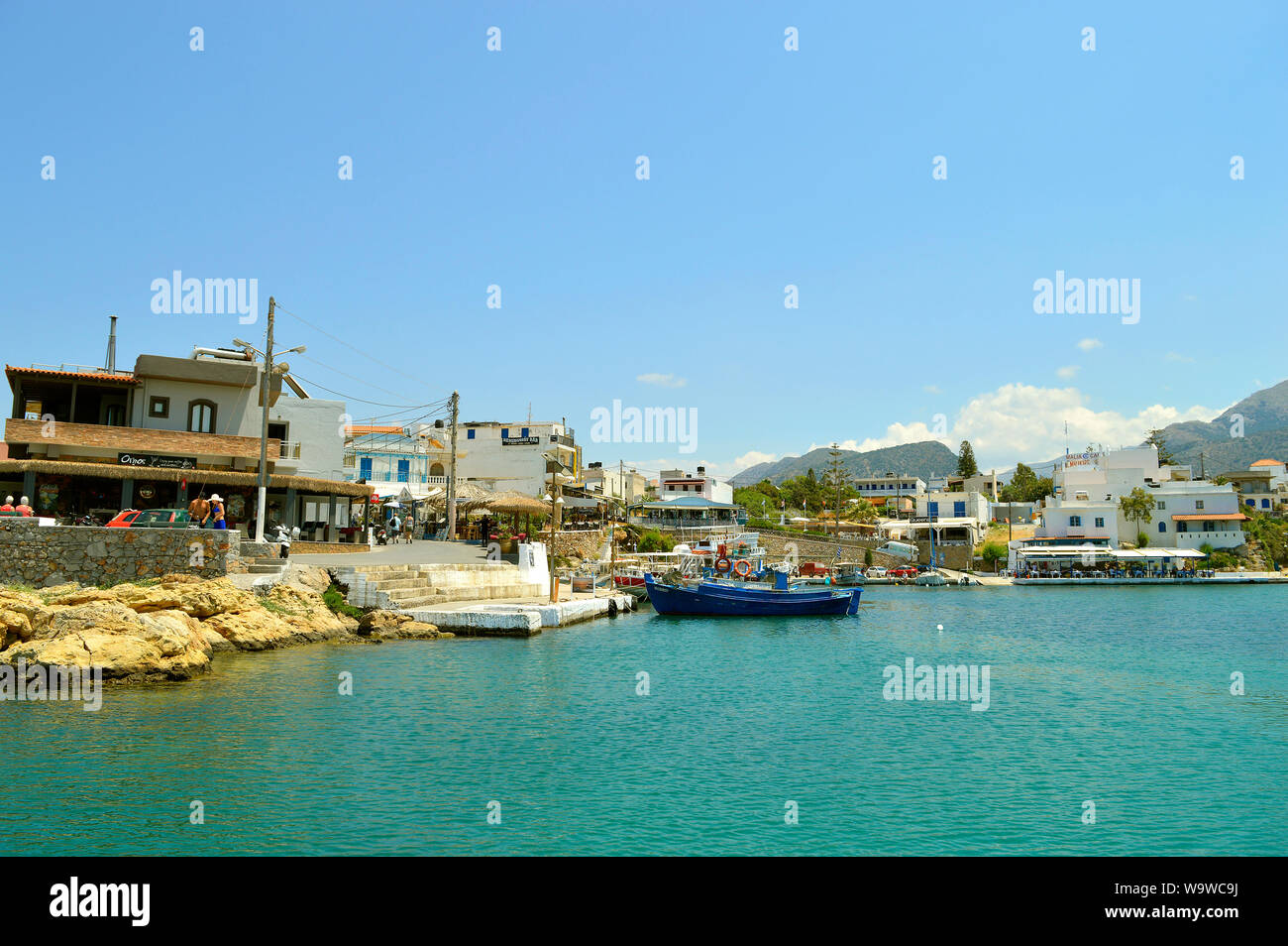 Sissi harbour in Crete the largest and most populated of the Greek ...