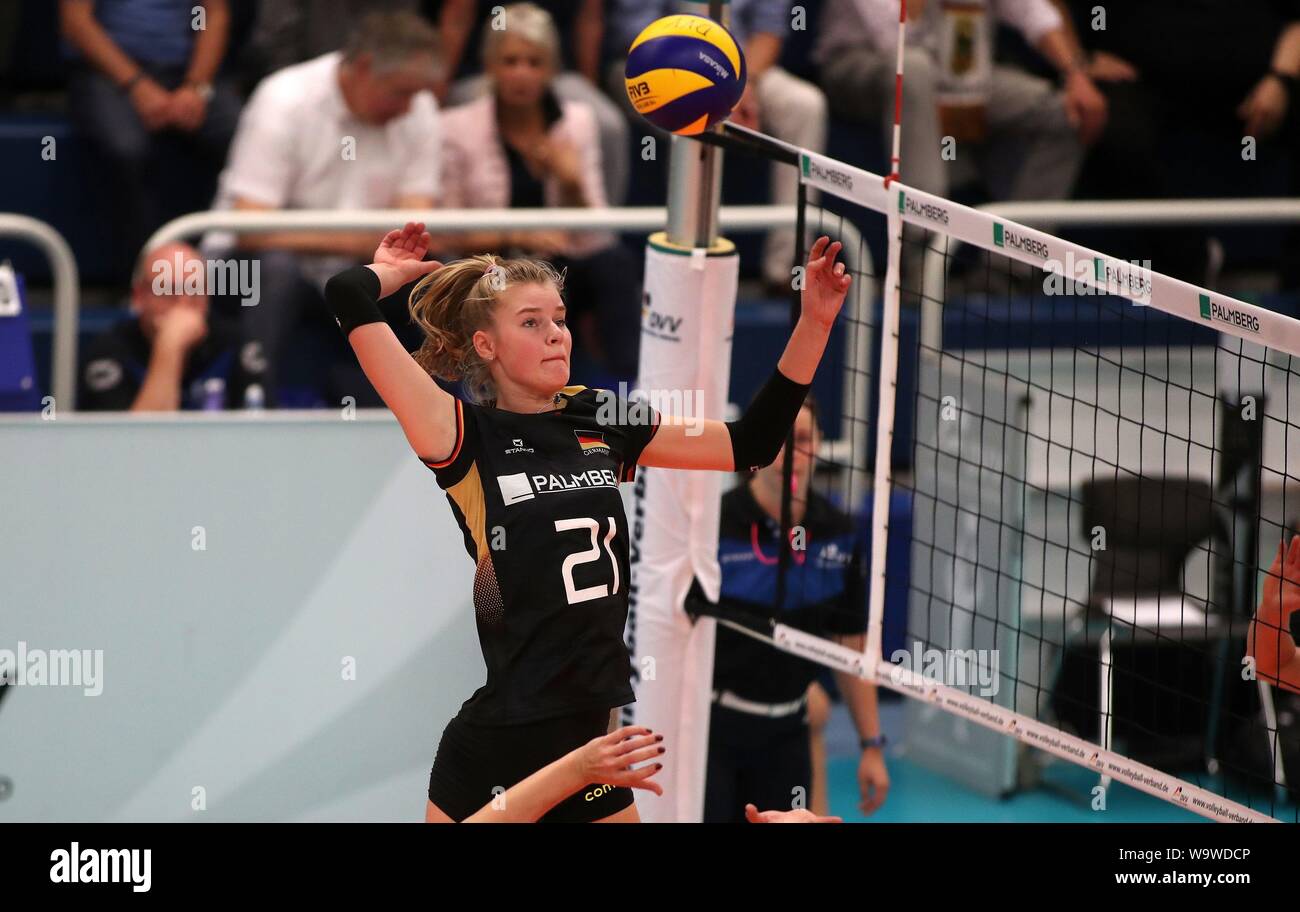 Muenster, Deutschland. 15th Aug, 2019. firo: 15.08.2019 Volleyball ...