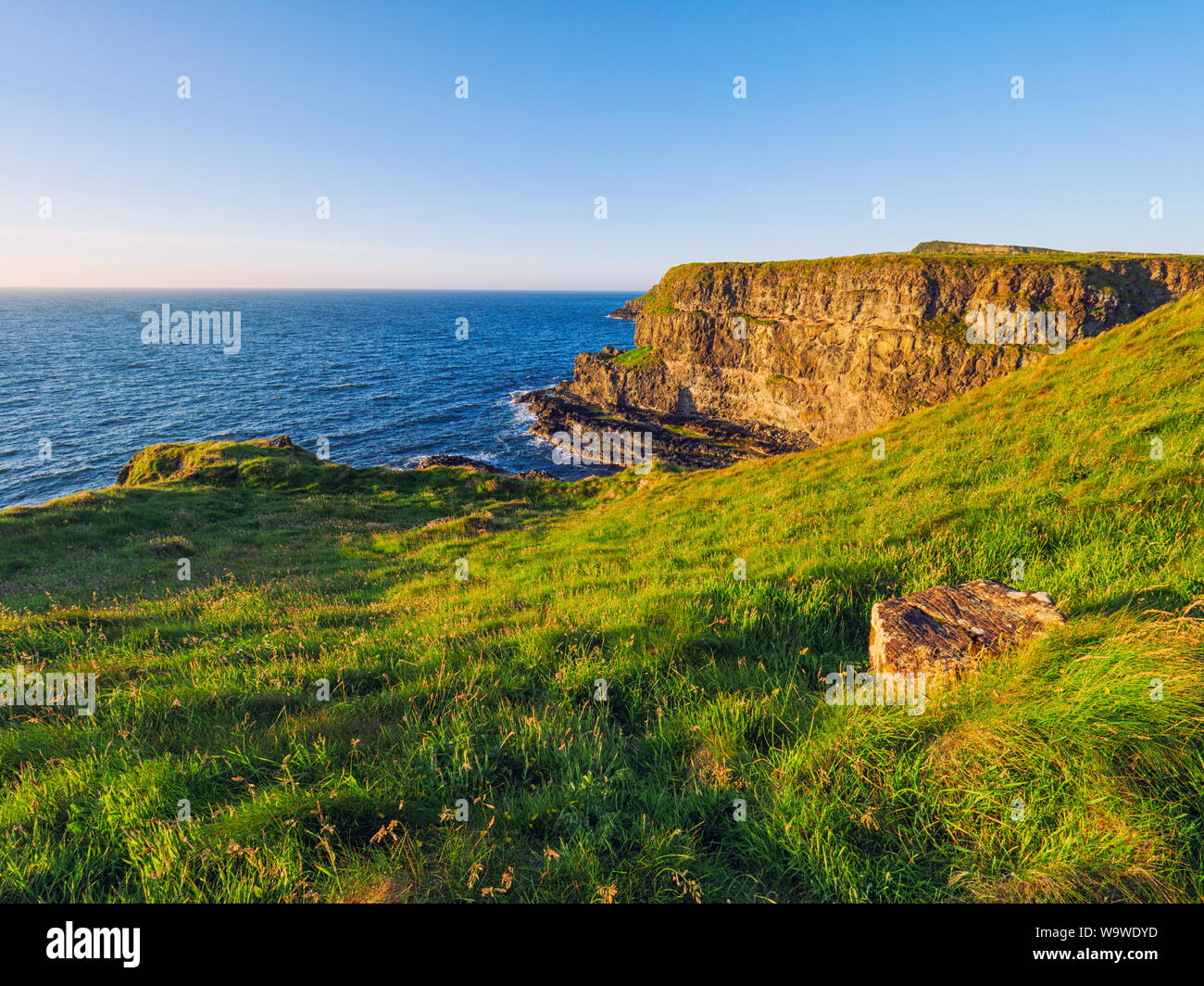 summer sunset giants causeway coastline,Northern Ireland Stock Photo ...