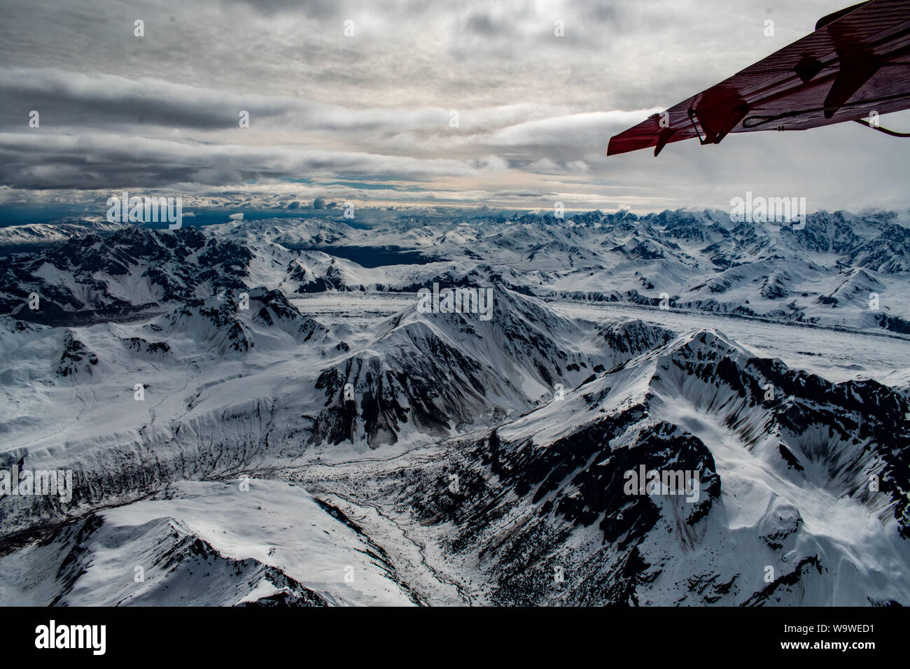 Aerial view of Alaska mountains and glaciers Stock Photo - Alamy
