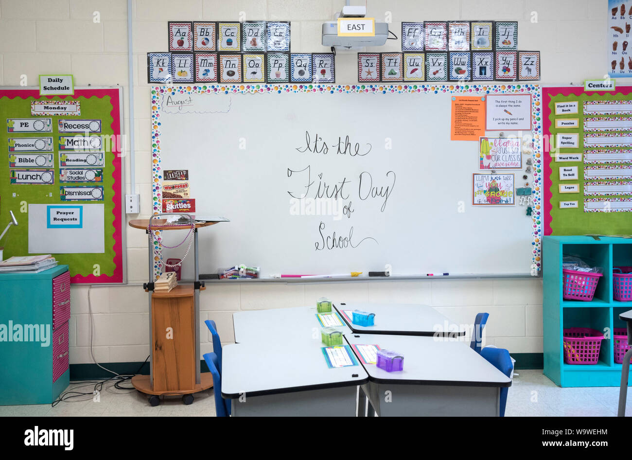 College Classroom Whiteboard
