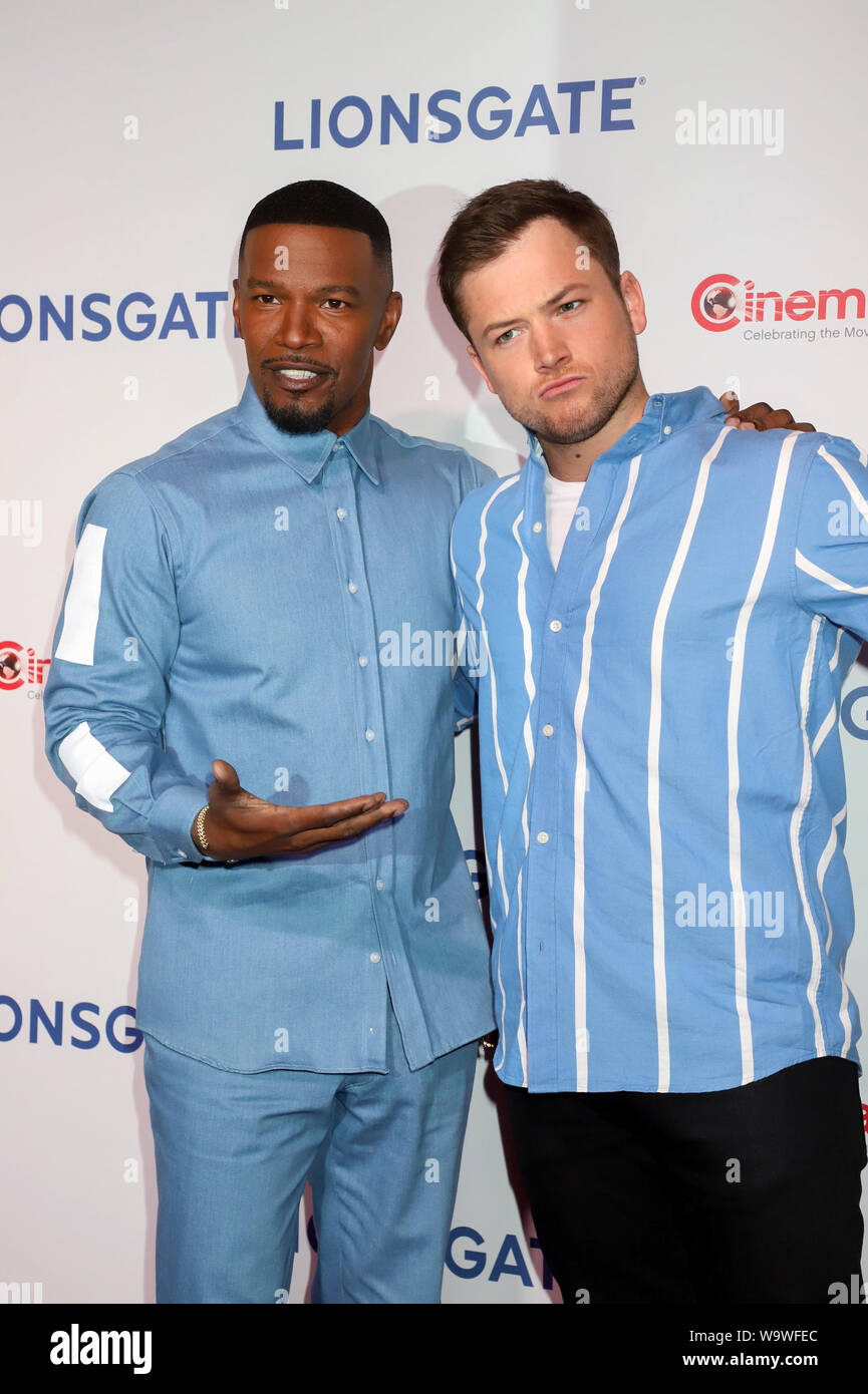 Las Vegas. NEV. USA. Jamie Foxx and Taron Egerton at the CinemaCon 2018 ...