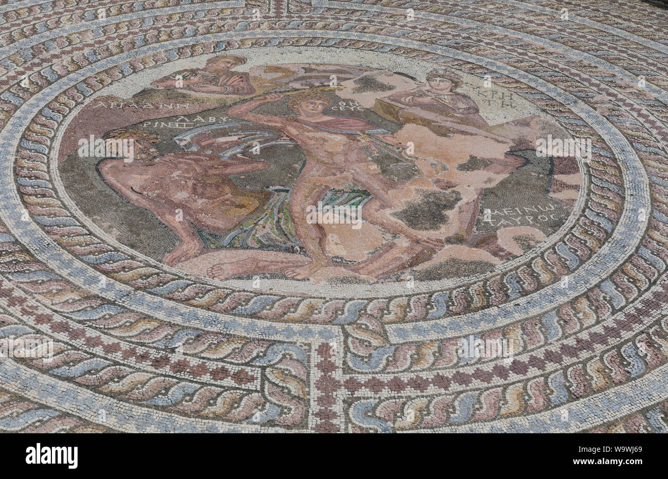 Mosaic in the House of Theseus, Paphos Archaeological Park, Kato Pafos ...