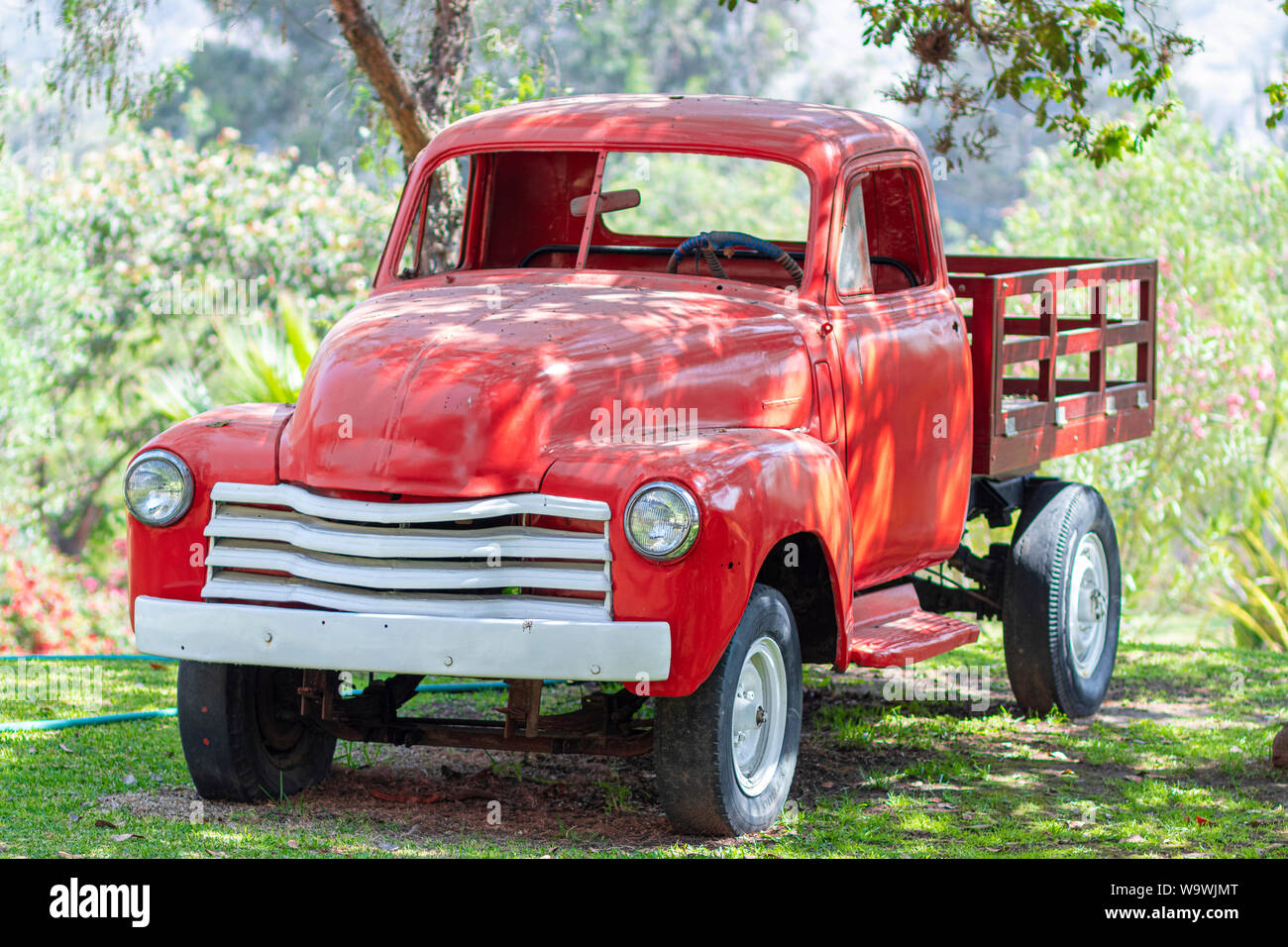 Old cargo truck on the farm Stock Photo - Alamy
