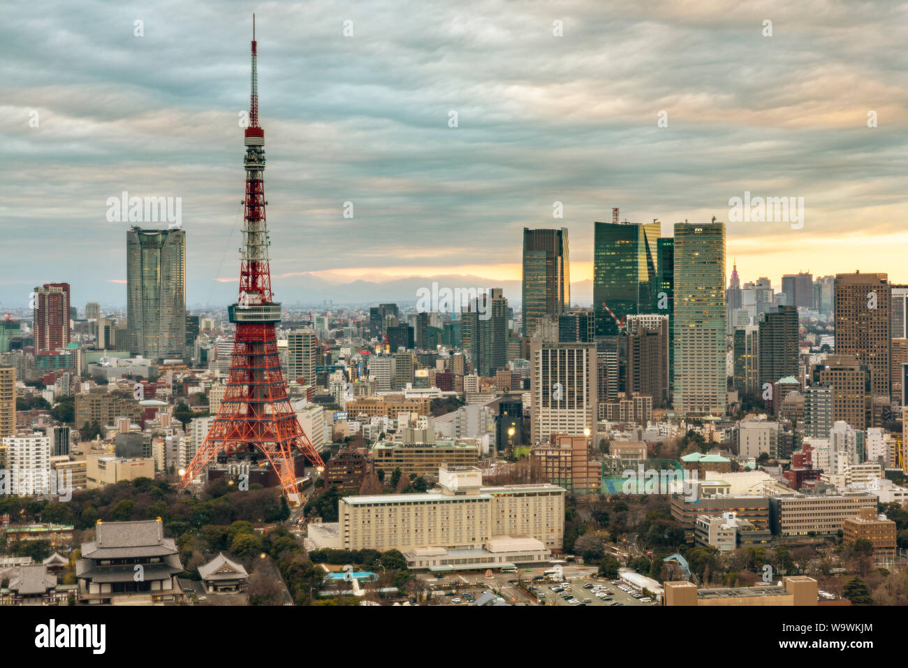 The modern skyline of central Tokyo, Japan Stock Photo - Alamy