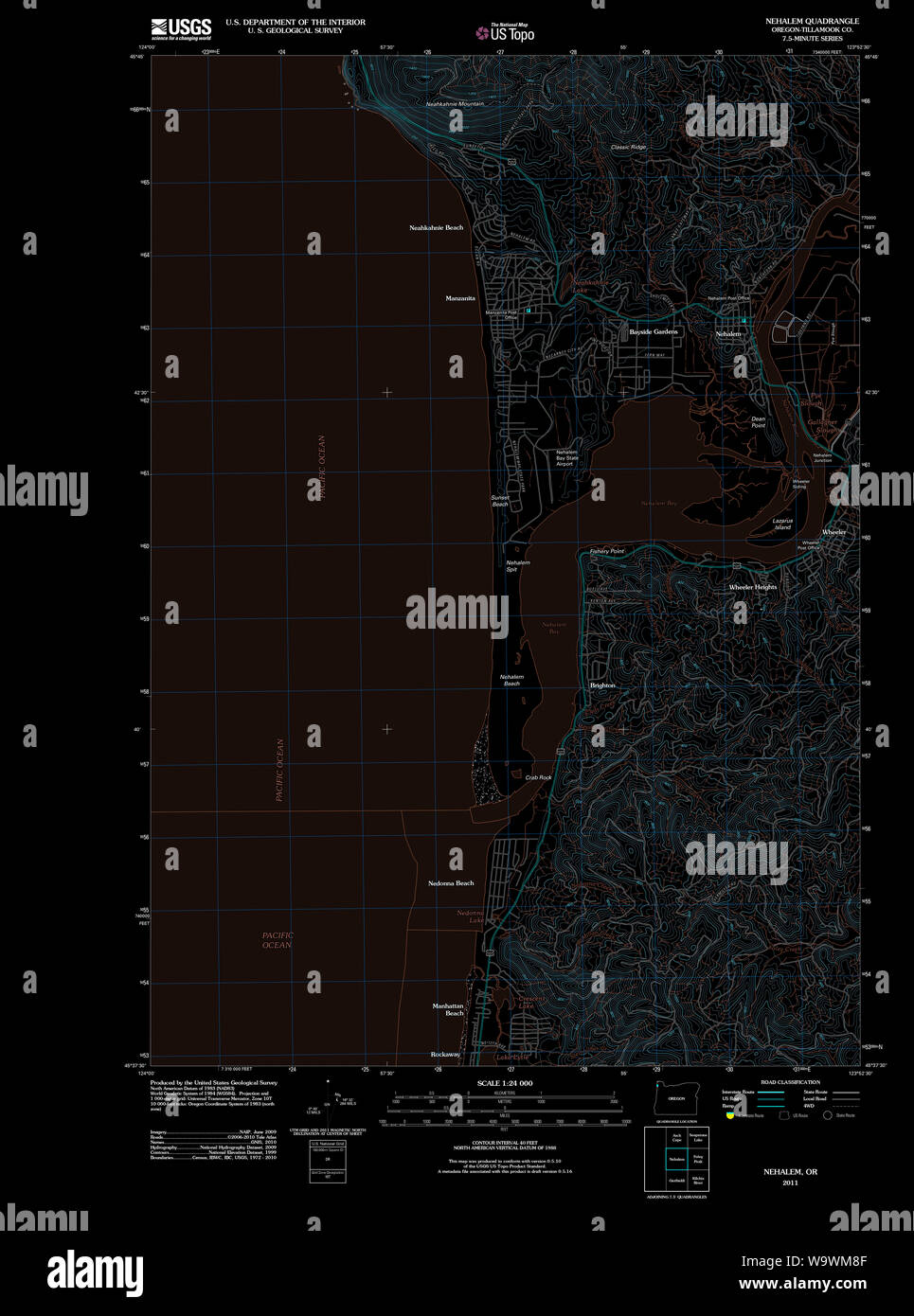 Map of nehalem hi-res stock photography and images - Alamy