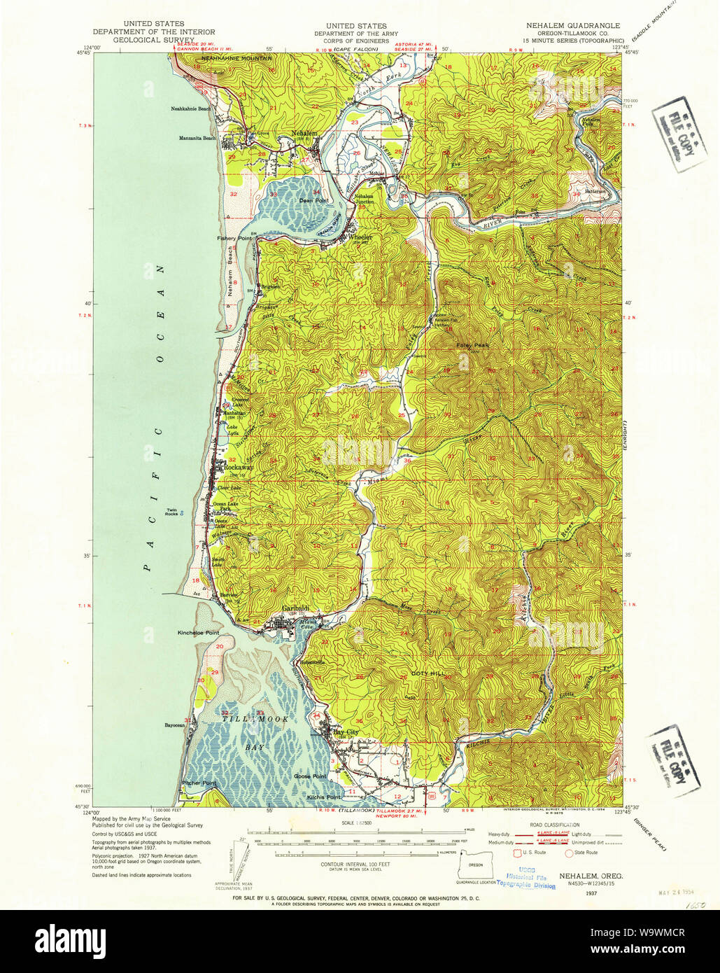 Map of nehalem hi-res stock photography and images - Alamy