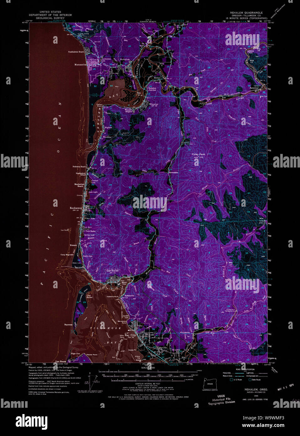 Map of nehalem hi-res stock photography and images - Alamy