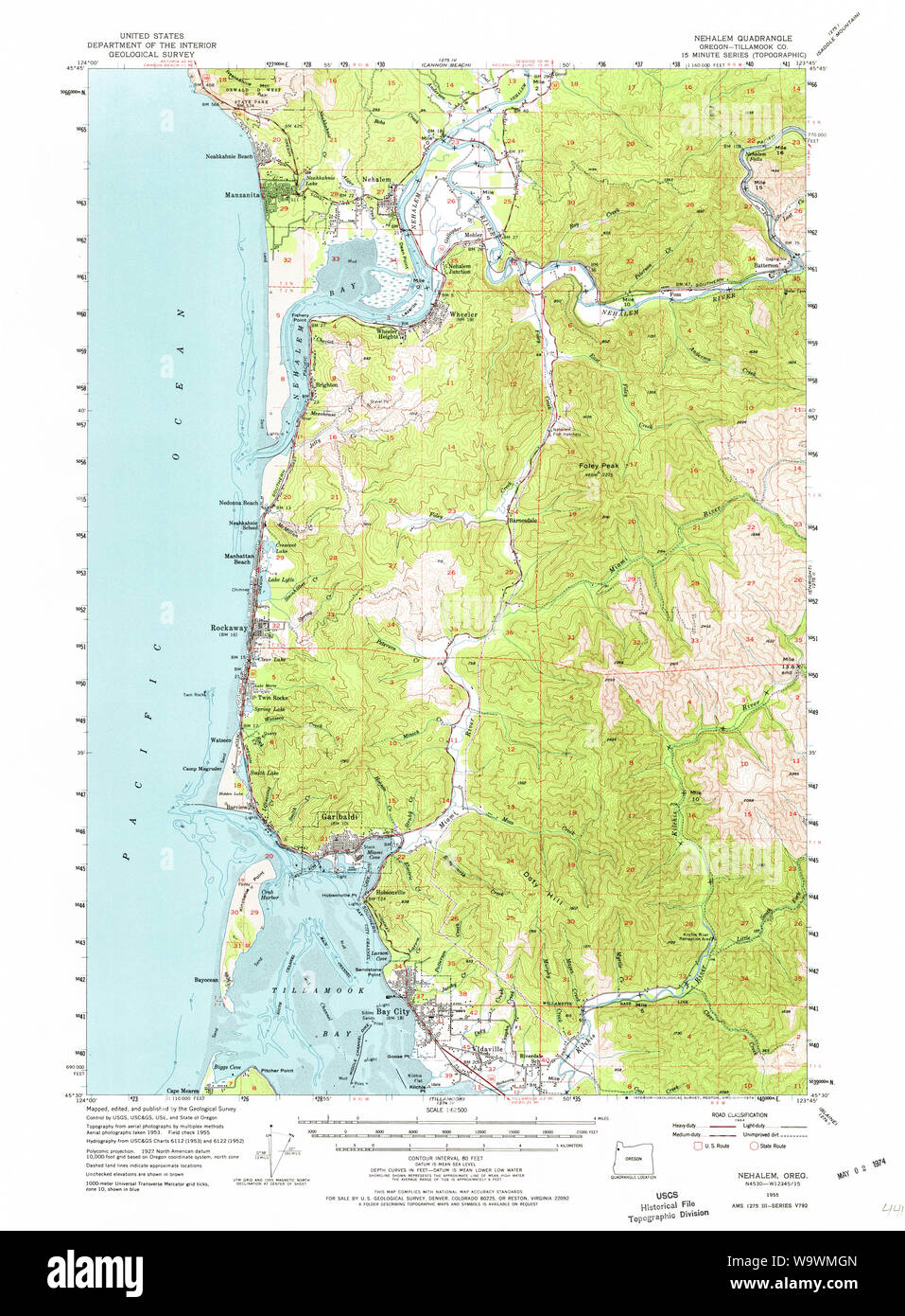 Map of nehalem hi-res stock photography and images - Alamy