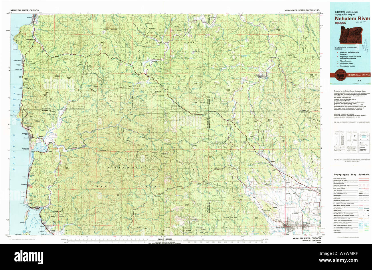 Map of nehalem hi-res stock photography and images - Alamy