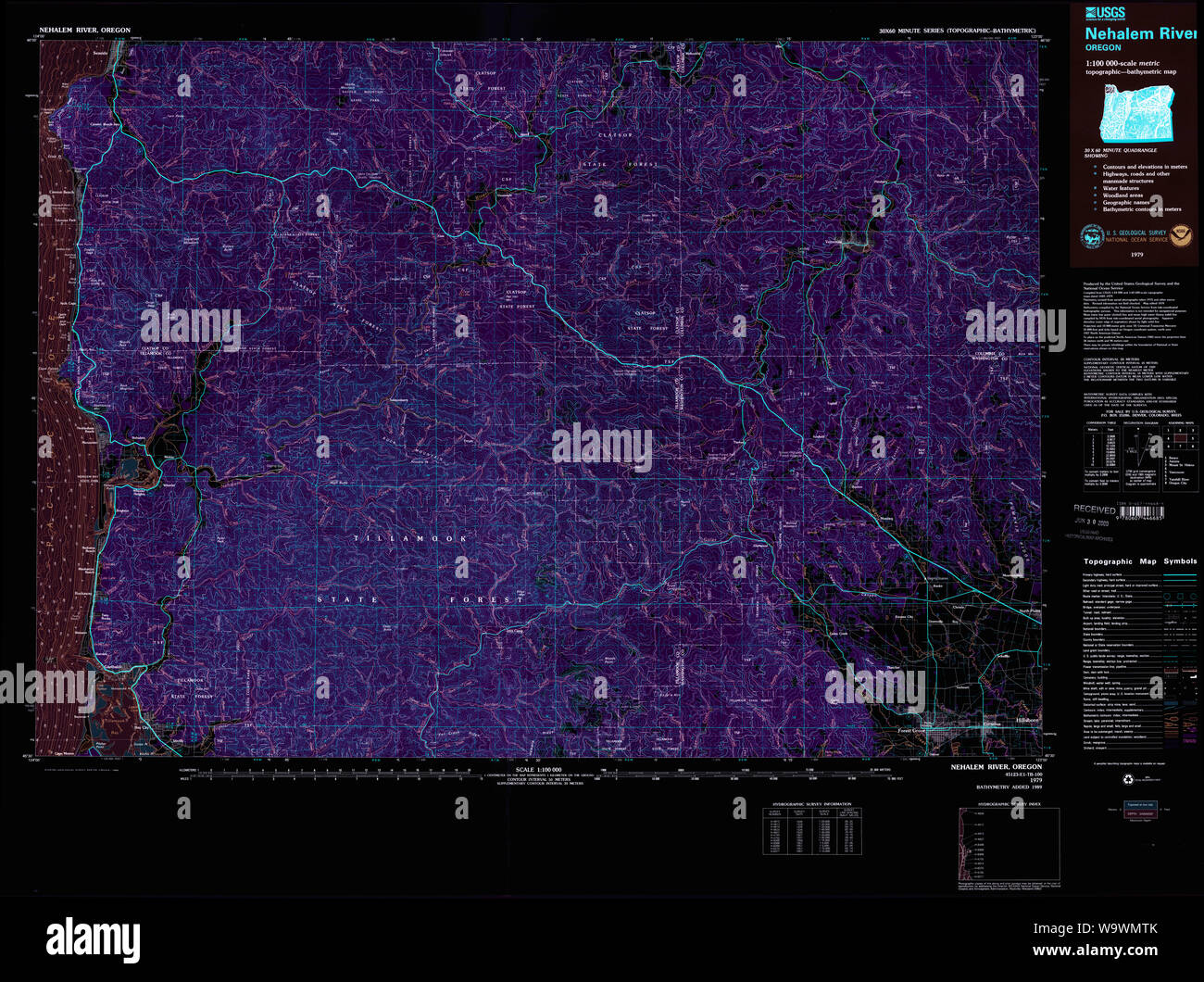 Map of nehalem hi-res stock photography and images - Alamy