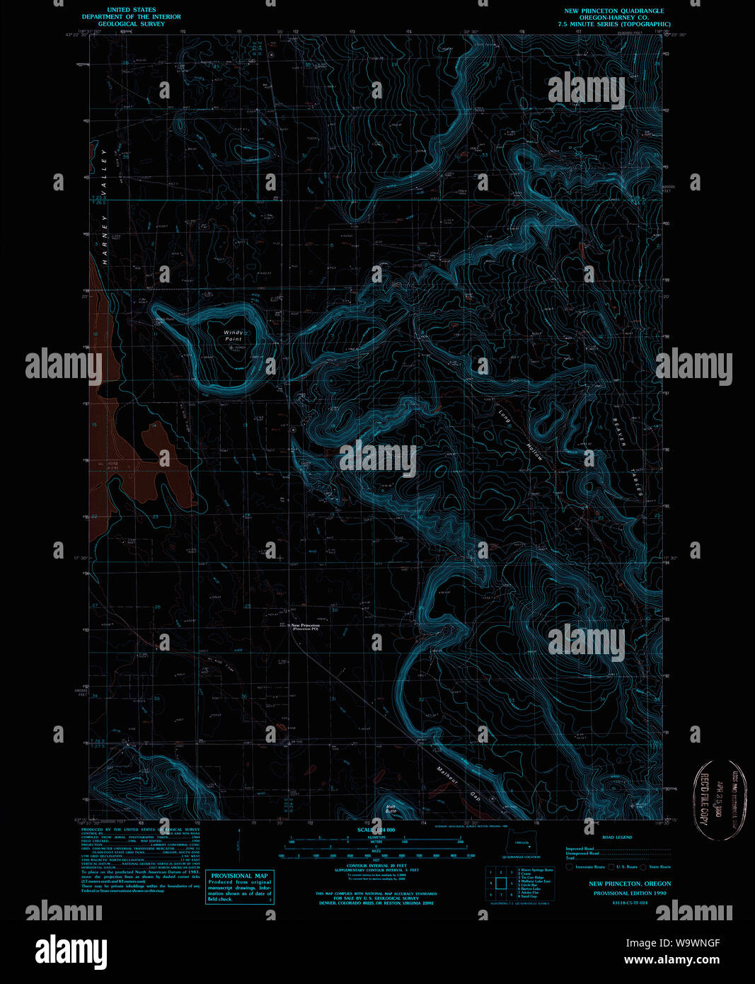 Map of new princeton oregon hi-res stock photography and images - Alamy