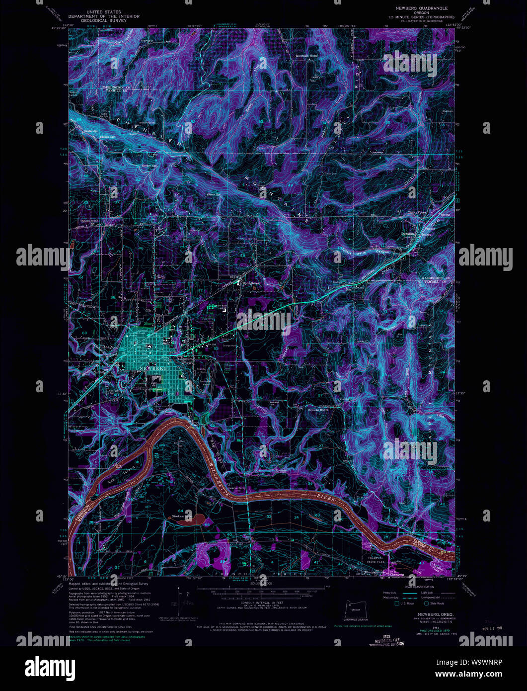 Newberg map hi-res stock photography and images - Alamy