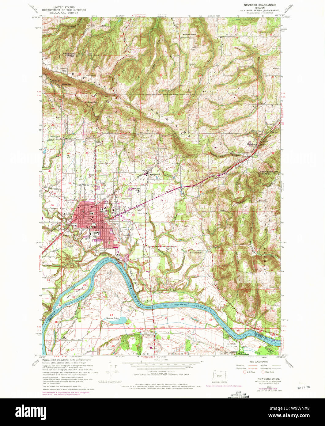Map of newberg hi-res stock photography and images - Alamy