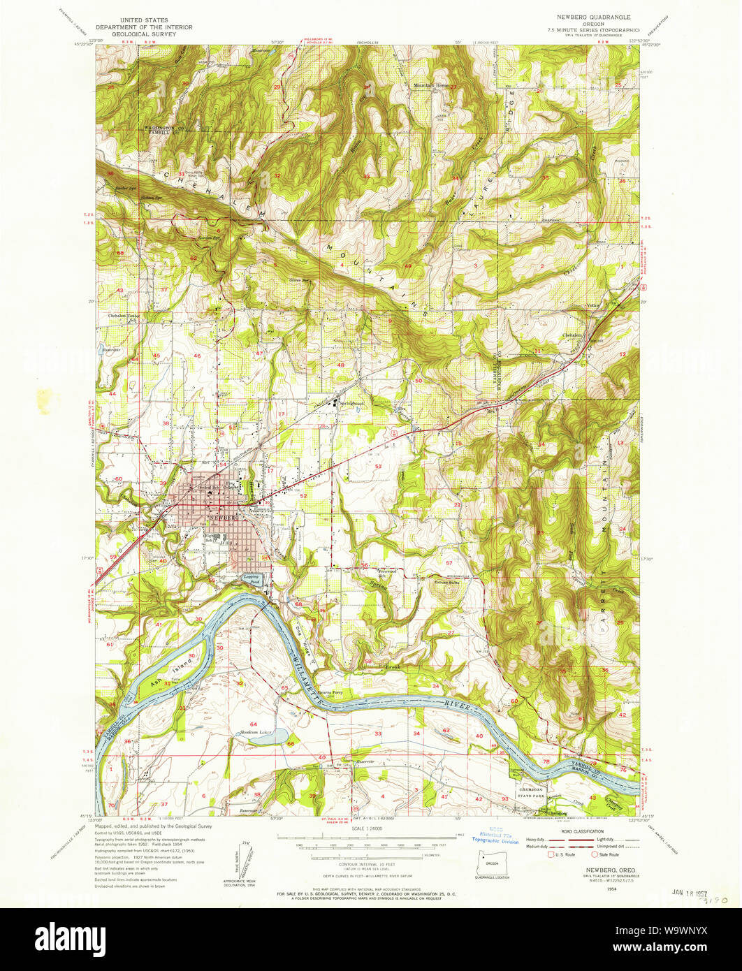Map of newberg hi-res stock photography and images - Alamy