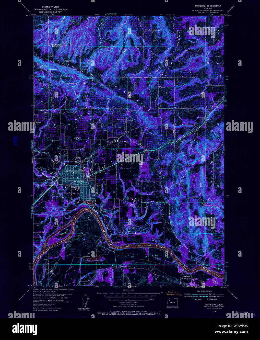 Map of newberg hi-res stock photography and images - Alamy