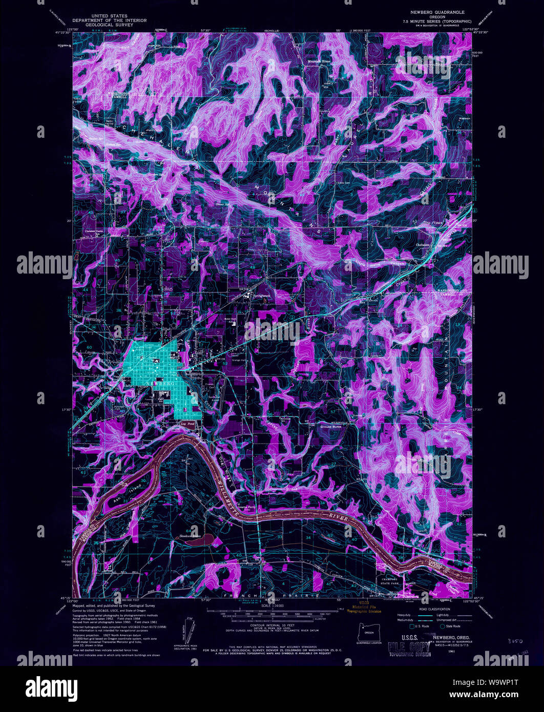 Map of newberg hi-res stock photography and images - Alamy